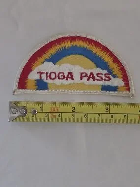 Bags | Vintage Tioga Pass Halfmoon Patch In Red Yellow Blue With White ...